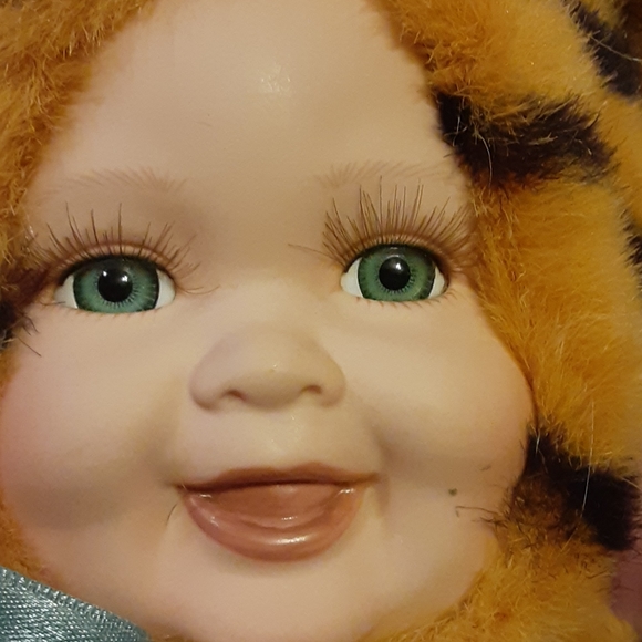 geppeddo | Toys | Bisque Doll Face Tiger Baby Plush 9 | Poshmark